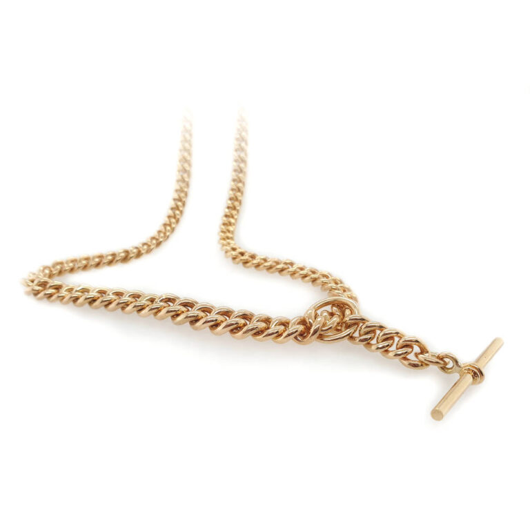 Handmade 9ct Gold Fob Chain - Troy O'Brien Fine Jewellery