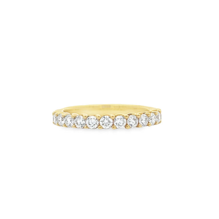 18ct Yellow Gold Diamond Sweep Style Band - Troy O'Brien Fine Jewellery