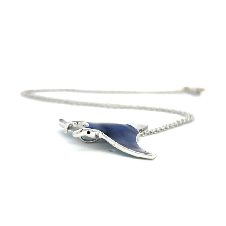 Enamelled Stingray Pendant - Troy O'Brien Fine Jewellery